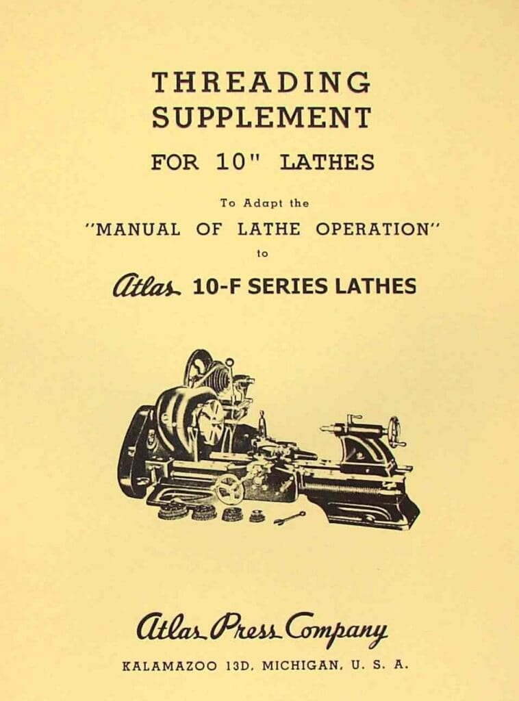 ATLAS-CRAFTSMAN 10-F Metal Lathe Threading Operations Manual - Ozark ...