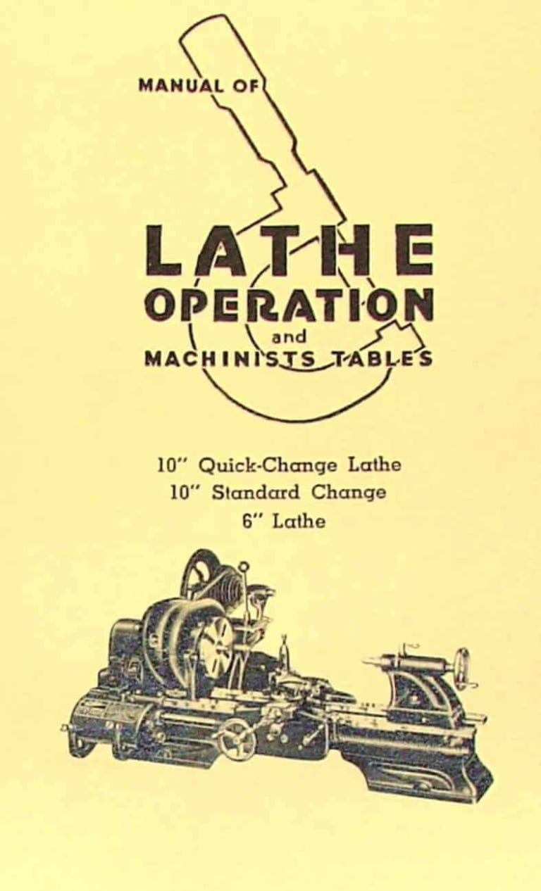 Atlas Craftsman Manual of Lathe Operation Book for 10" and 6" - Ozark ...