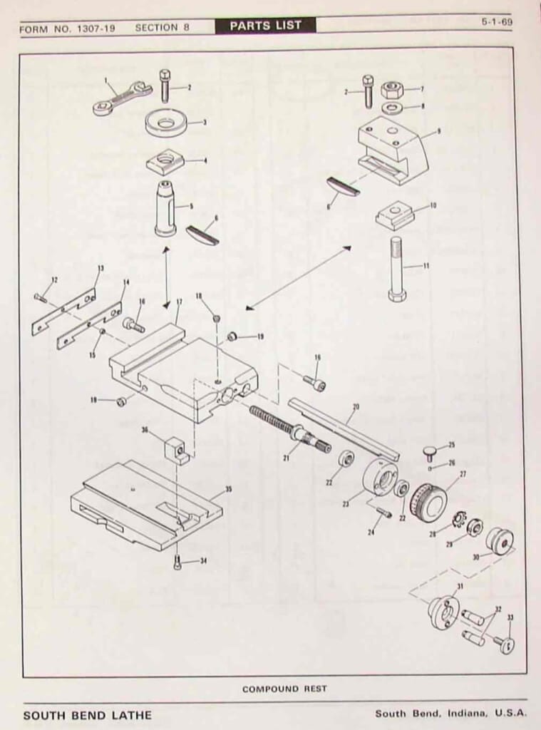 South Bend-Sidney 1307 Metal Lathe Operator's & Parts Manual - Ozark ...