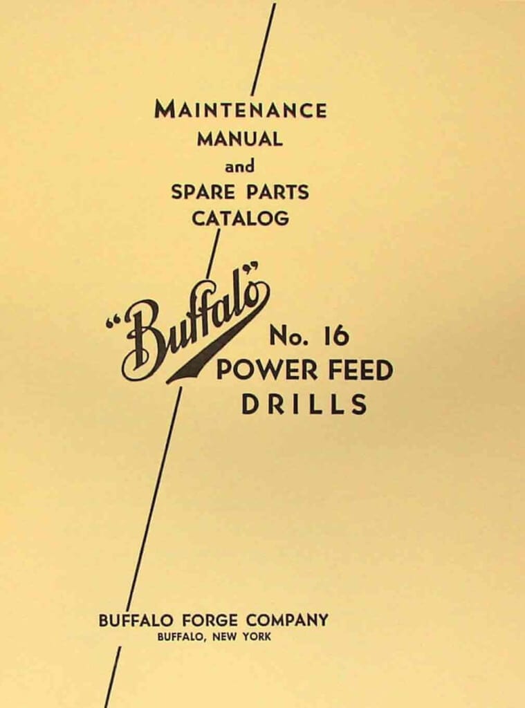 BUFFALO No. 16 Power Feed Drills Instructions & Parts Manual - Ozark ...