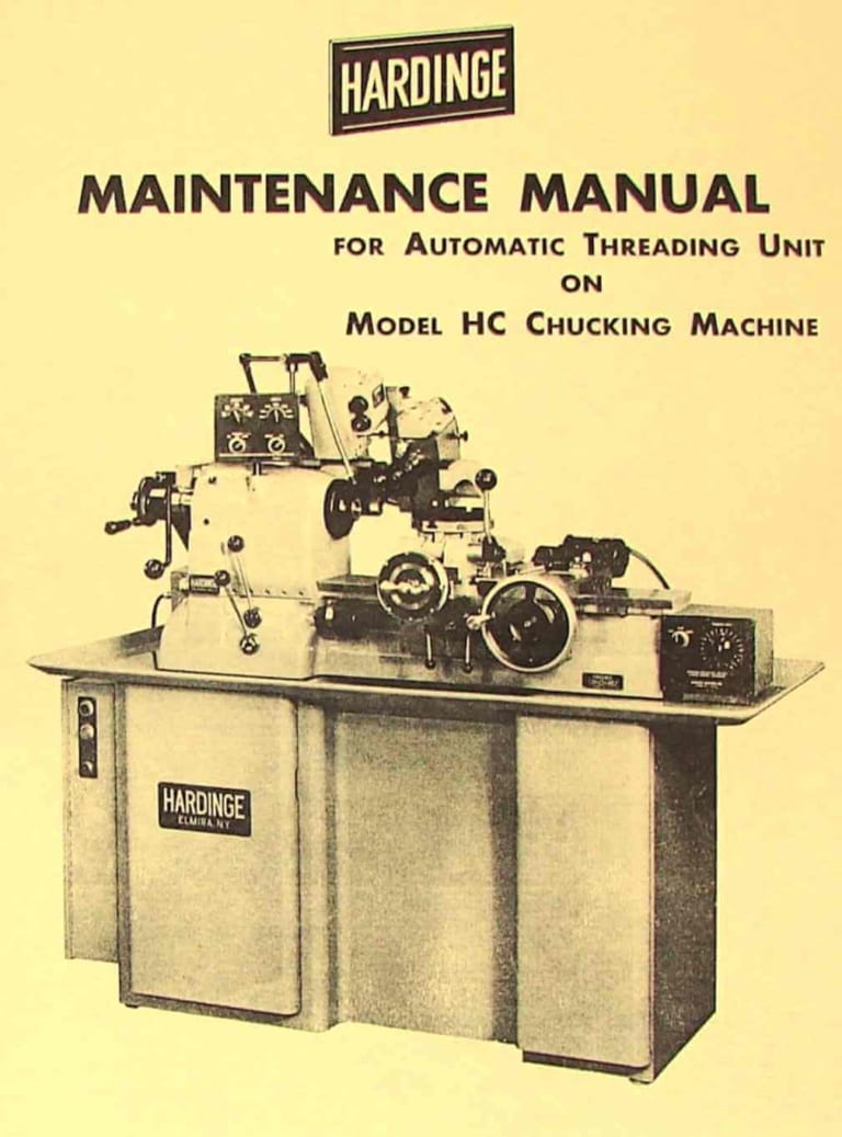 Hardinge - Ozark Tool Manuals & Books