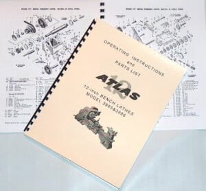 ATLAS-CRAFTSMAN 3986 & 3985 12" Metal Bench Lathe Instructions and ...