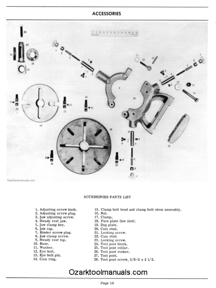 MONARCH 60 Series 13" 16" 20" Metal Lathes Operator's & Parts Manual ...