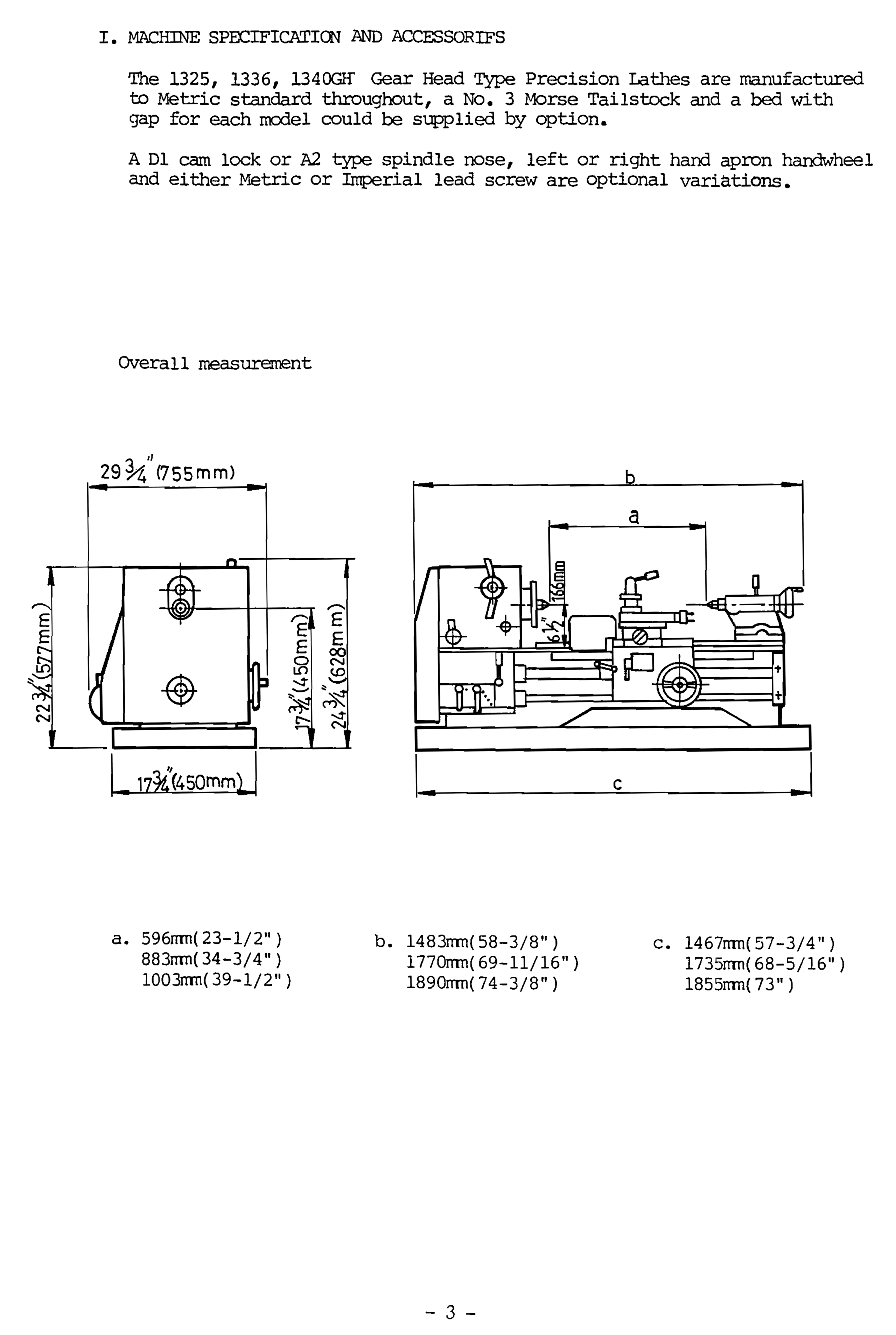 Weily TY-1325GH, TY-1336GH, TY-1340GH Metal Lathe Owner Service Parts ...