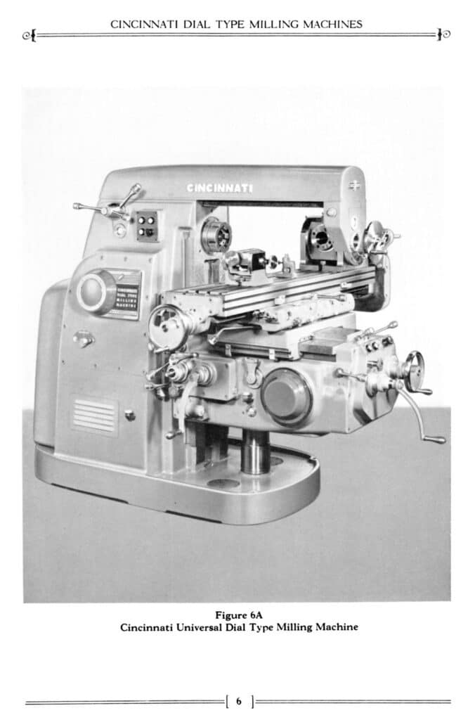 Cincinnati Dial Type Horizontal Vertical Milling Machines Operator's ...