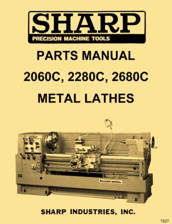 SHARP 1640C, 1660C, 1860C, 1880C, 2060C, 2280C, 2680C Metal Lathes ...