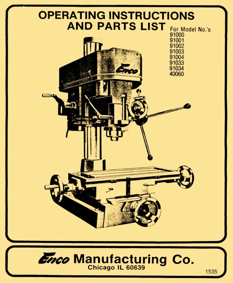 Enco - Ozark Tool Manuals & Books
