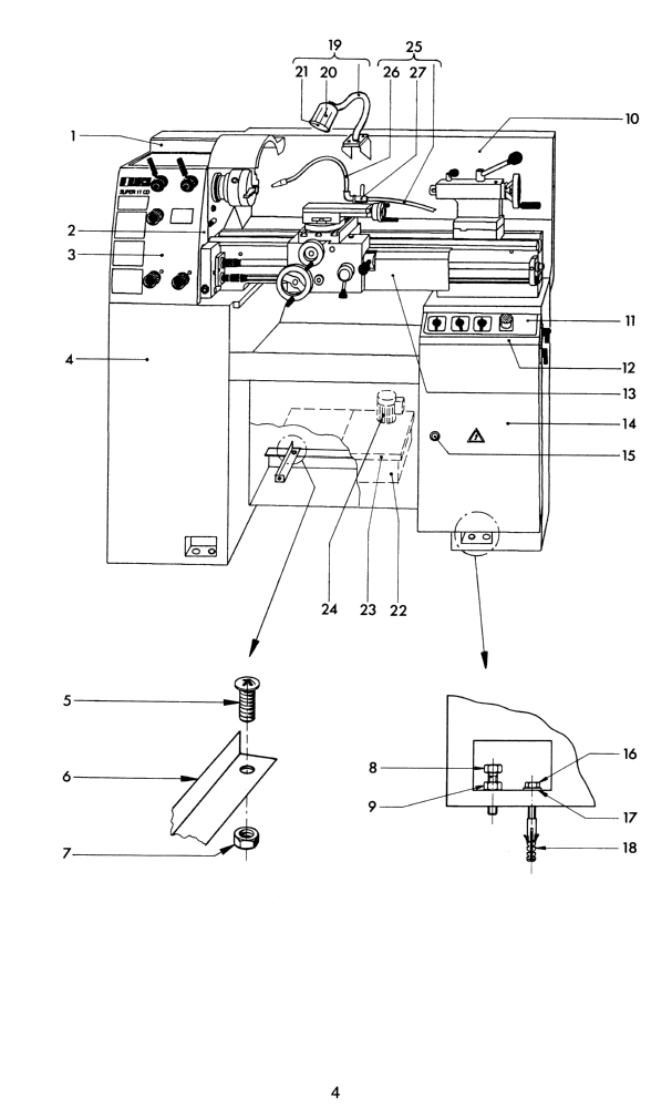 EMCO Maximat Super 11 CD Metal Lathe Service Parts Manual - Ozark Tool ...