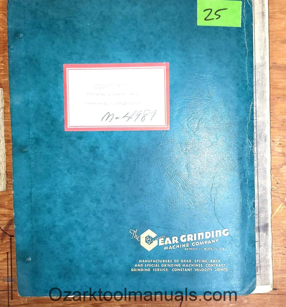 Gear Grinding Co. GearGrind 10x24A Internal Gear Grinder Operator ...