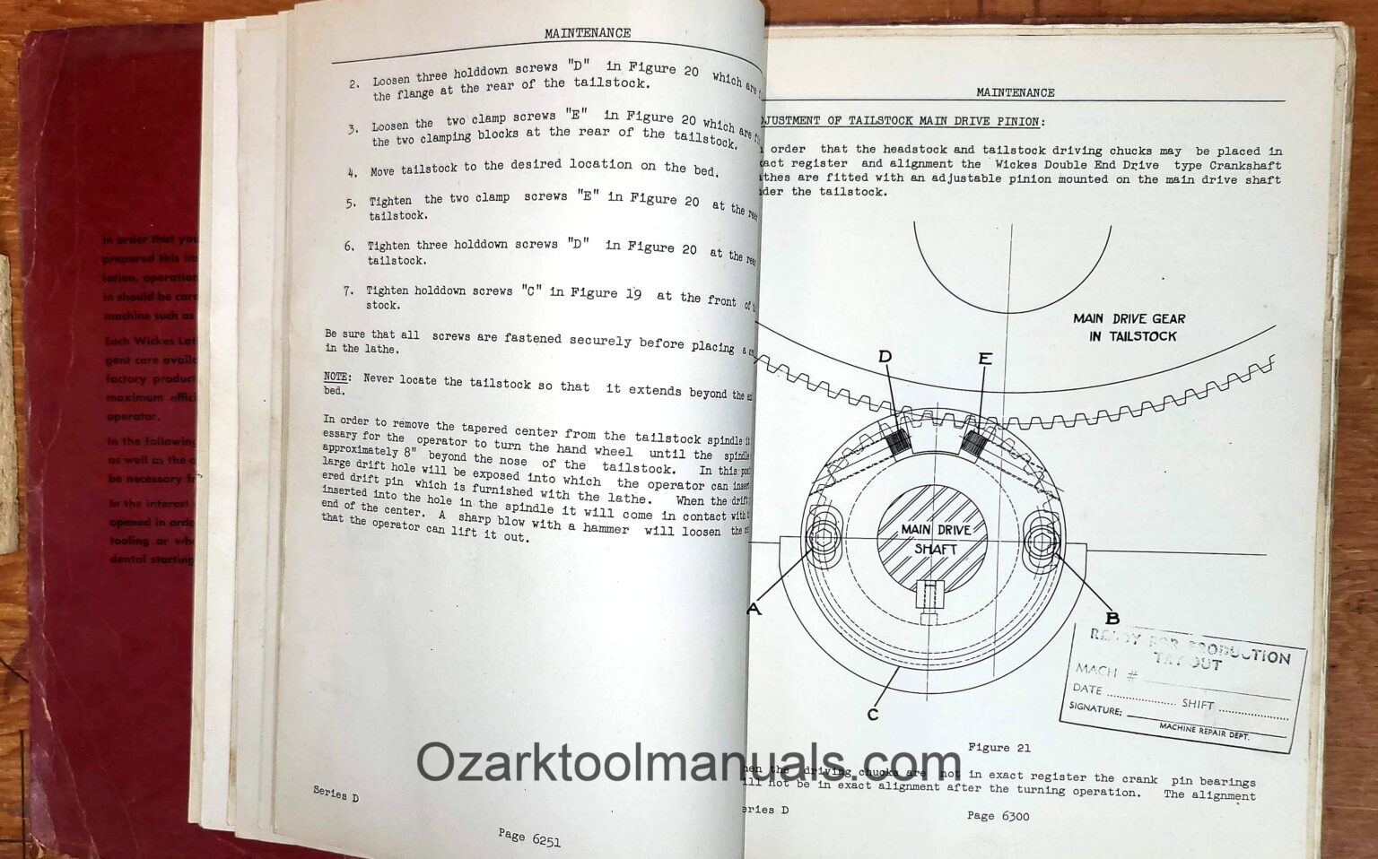 Wickes Brothers Duplex Crankshaft Lathe Instructions Maintenance Manual ...