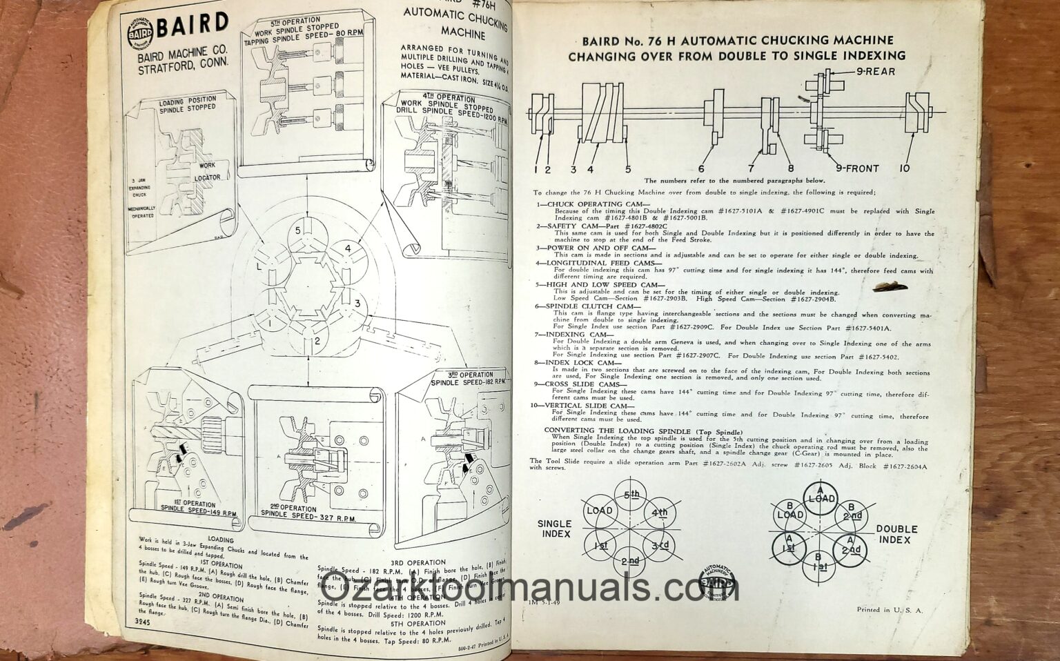 Baird 7" Six Spindle Horizontal Automatic Lathe and Chucking Machine ...