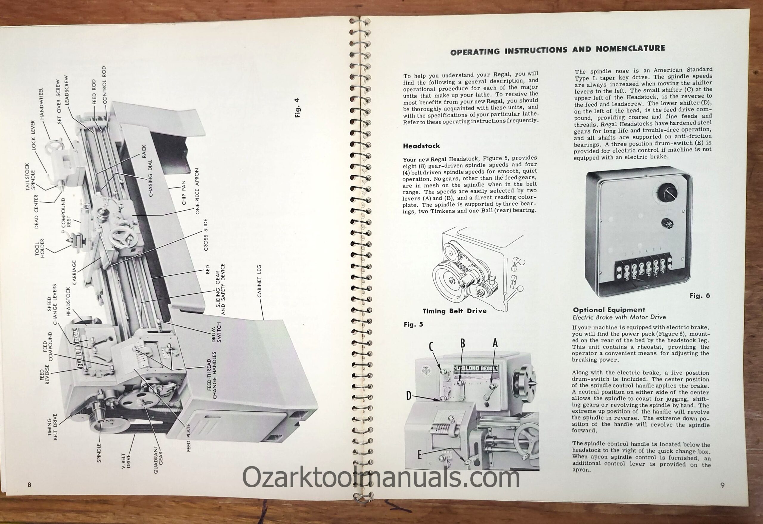 LeBlond Running a Regal 13" 15" 17" 19" Metal Lathes Operator Owner Parts Manual - Ozark Tool ...