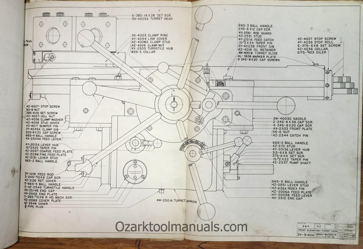 Gisholt No. 3 Universal Turret Lathe Operation Maintenance Service ...