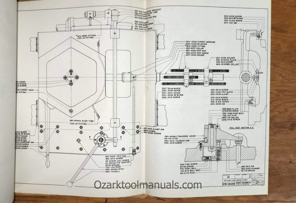 Gisholt 4R Automatic Turret Lathe Instructions Operator Service Parts ...