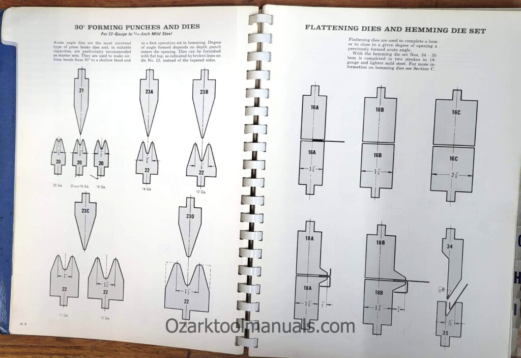 Chicago Making Using Press Brake Dies Handbook Manual - Ozark Tool ...