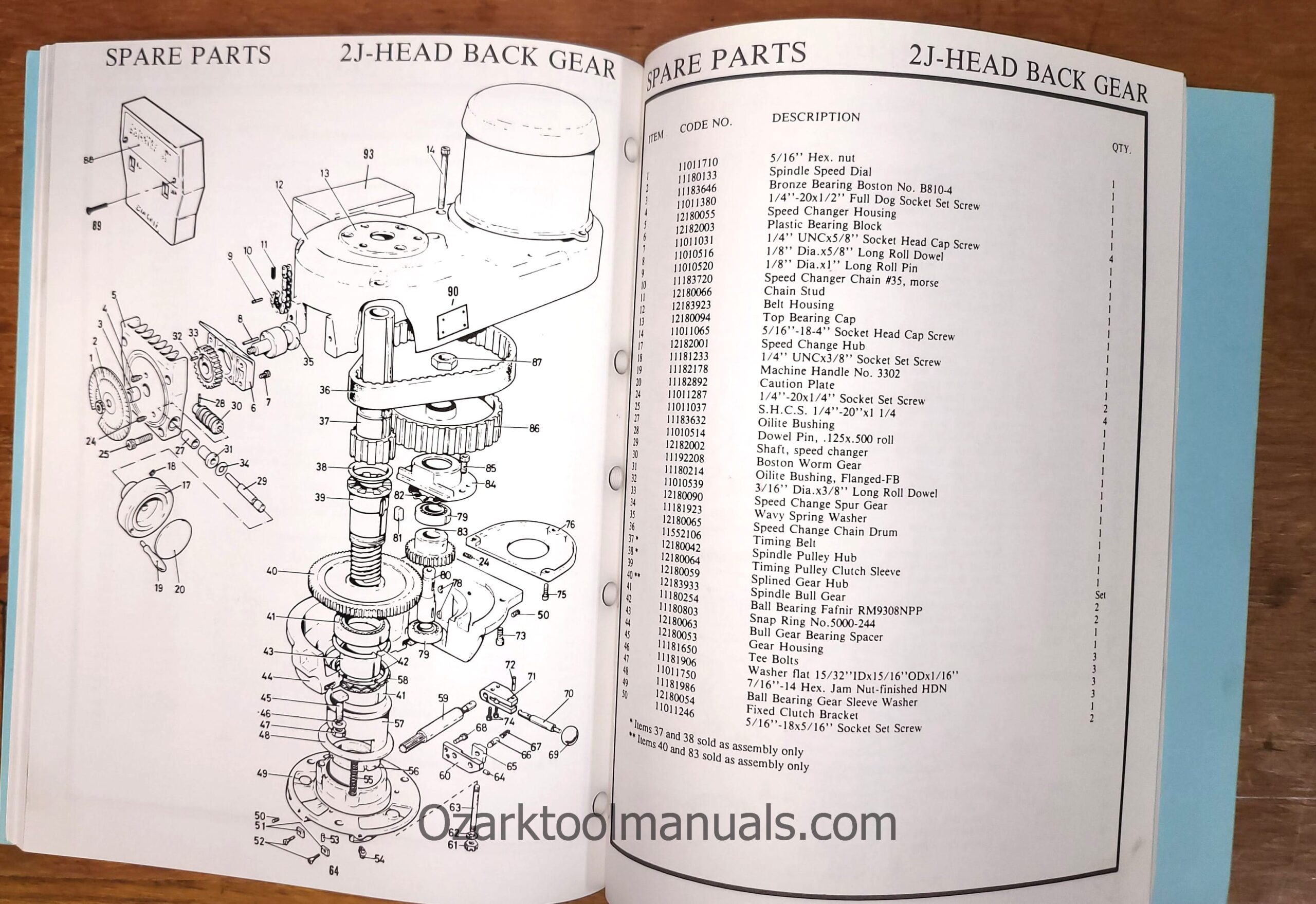 Bridgeport Series 1 M105 Knee Milling Machine Operator Service Parts ...