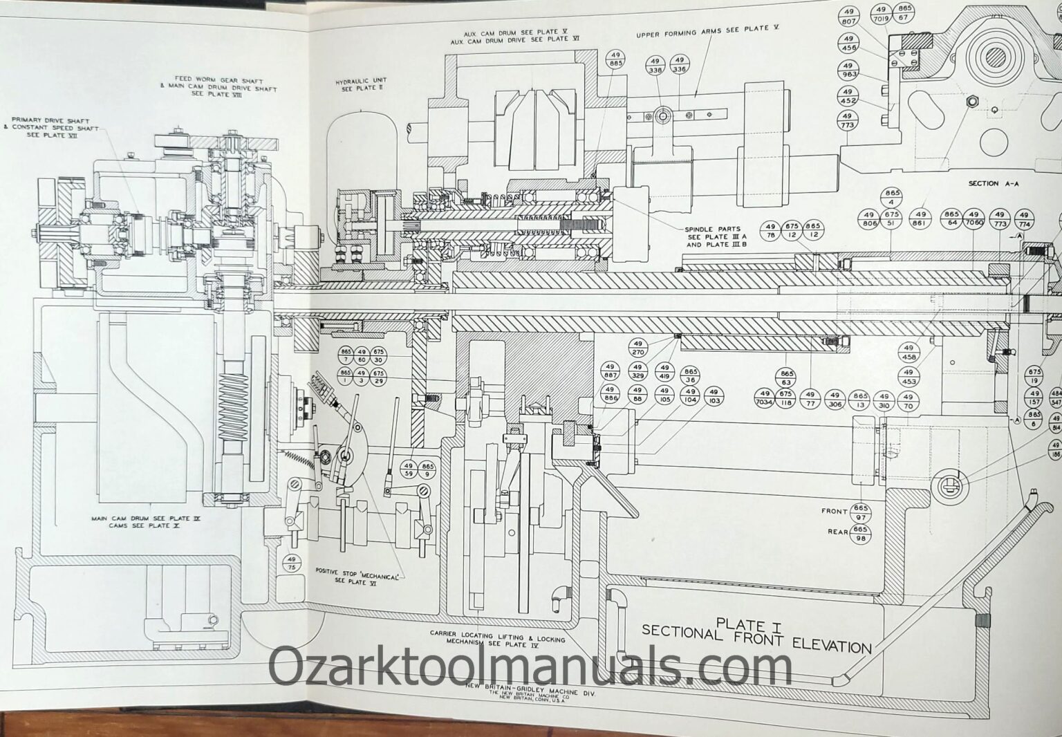 New Britain 49-675-865 Automatic Bar Machine Parts Diagrams Manual ...