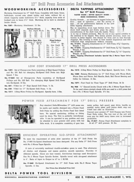 Machine ID'd: Rockwell-Delta 17" Drill Press with DP-600 casting ...