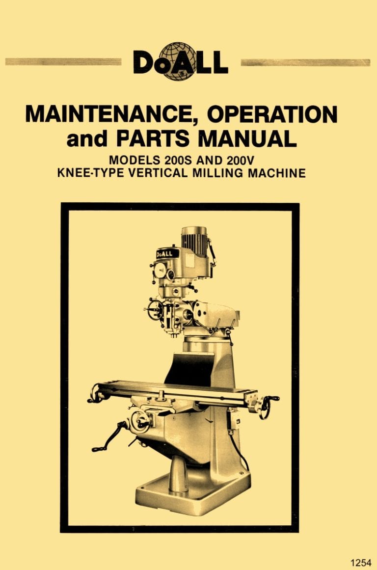DoALL - Ozark Tool Manuals & Books