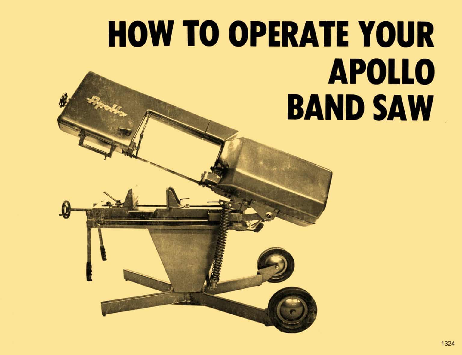 Apollo Horizontal Metal Band Saw 9148A, 9148B, 9148C Owner Operator ...