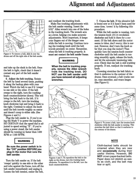 SHOPSMITH 6" x 48" Belt Sander Attachment Model 555355 Owner's ...